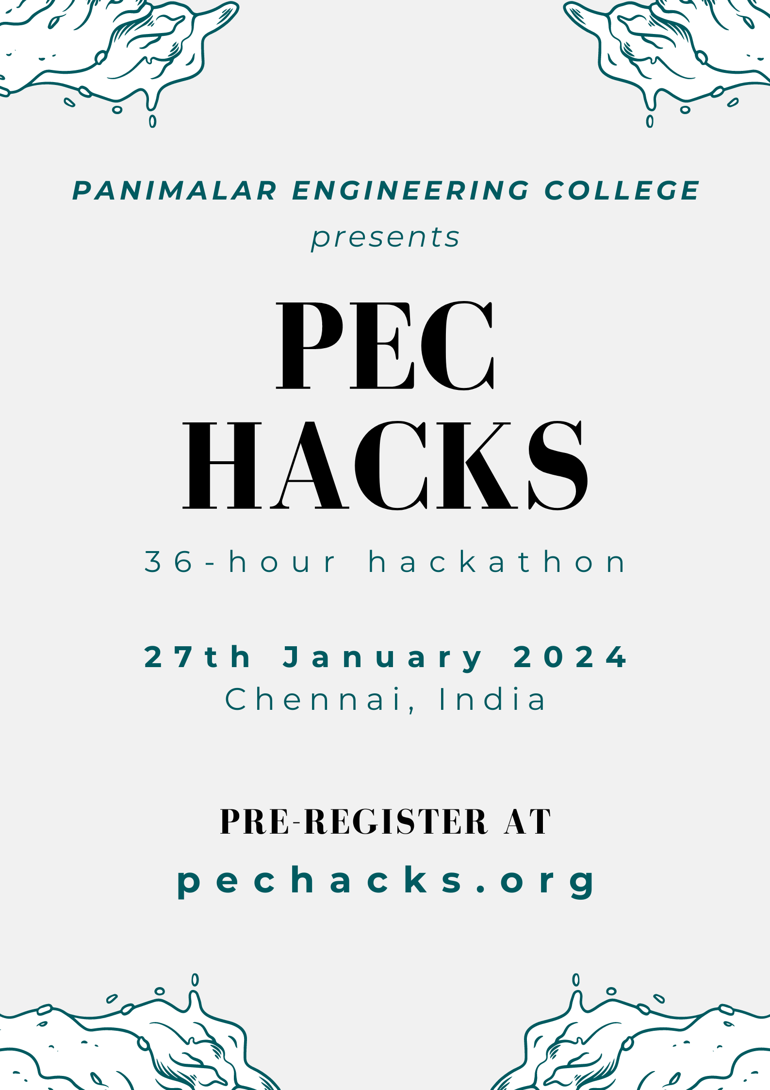 PEC Hacks 2023, Panimalar Engineering College, Hackathon, Chennai